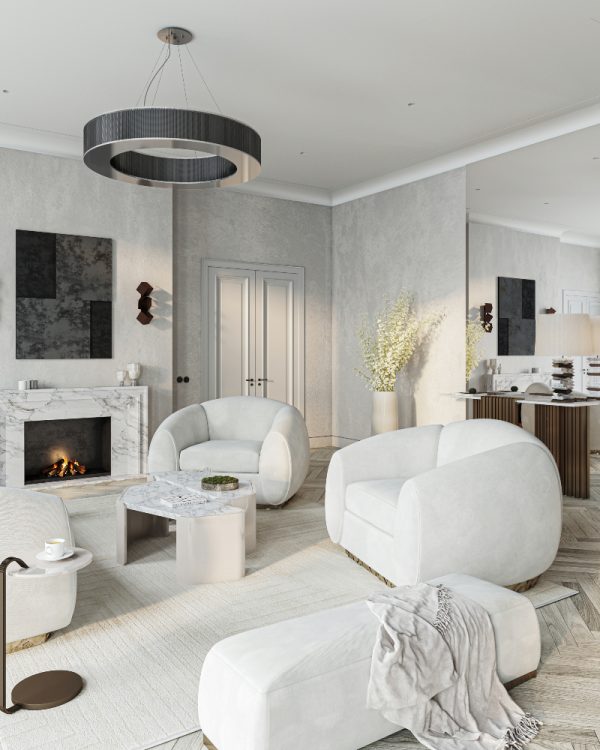 MODERN CLEAN SMOOTH LIVING ROOM BY OLGA BONDAREVA