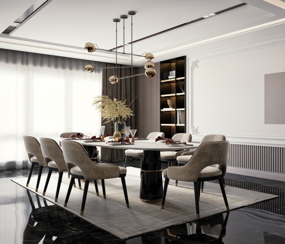 Clean Modern Dining Area