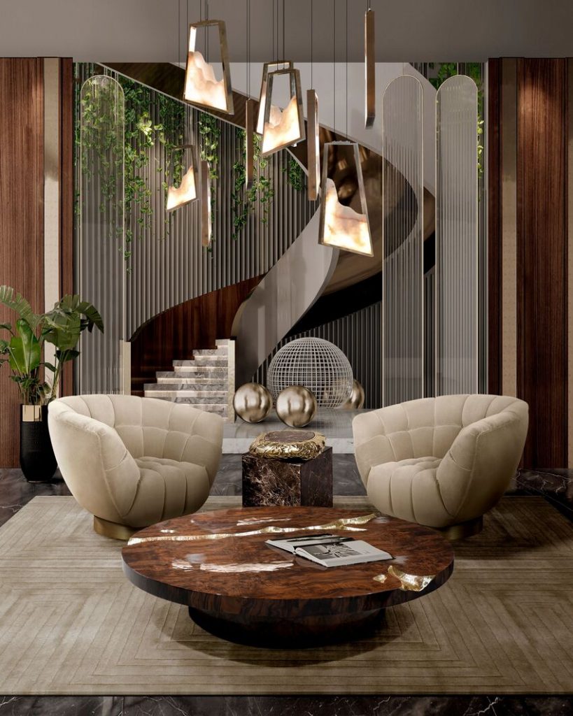 SHINY DETAILS IN THIS STUNNING RECEPTION AREA