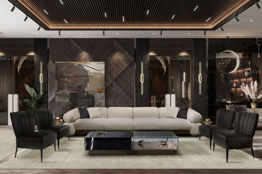 Soothing Art Deco Living Room In Partnership With Ahmad Albeik